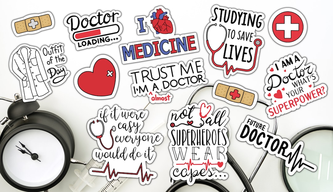 Medical Printed STICKERS Set, Quotes, Med School Stickers, Bullet ...