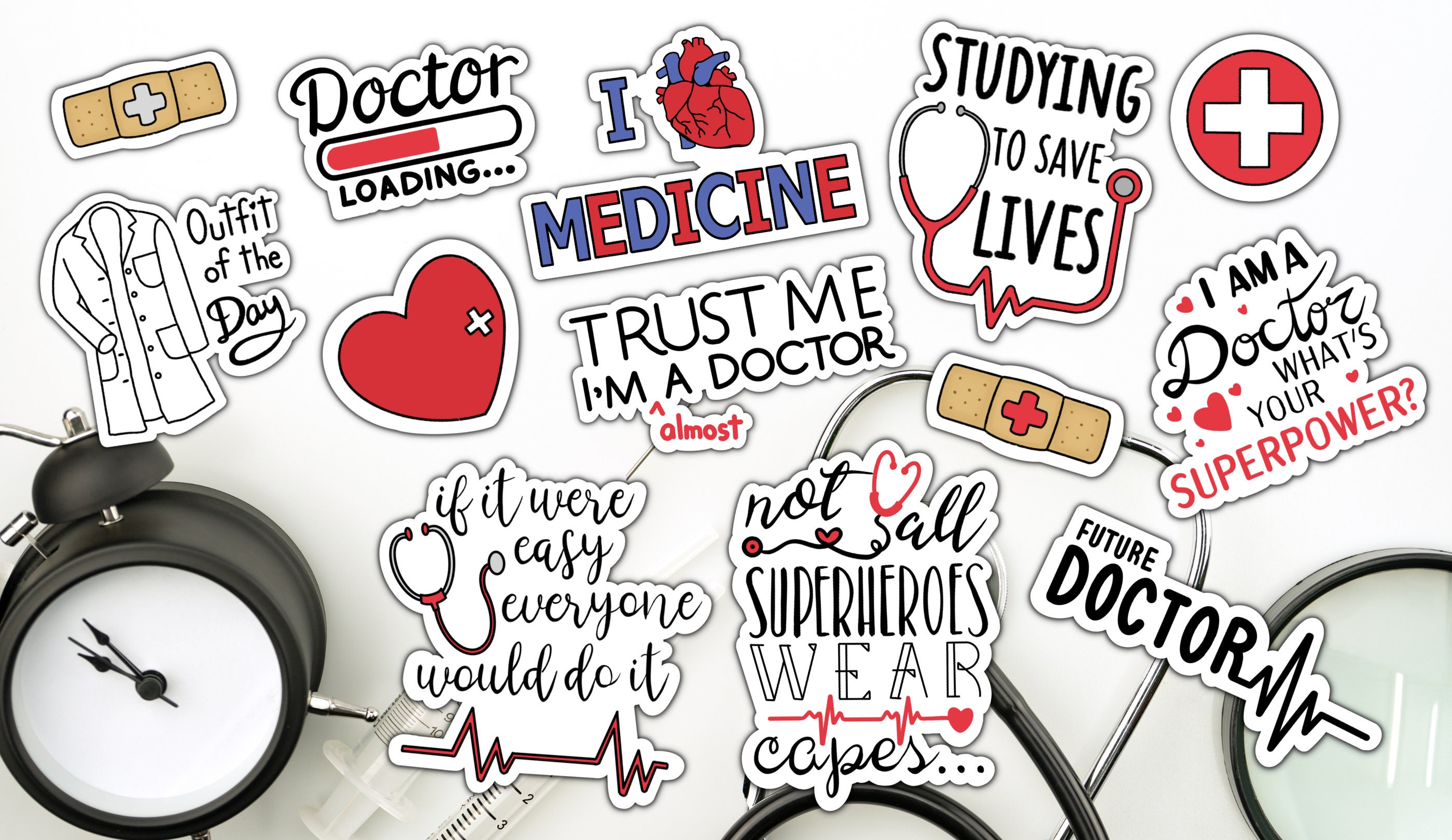 Medical Printed STICKERS Set Quotes Med School Stickers - Etsy UK