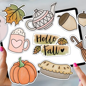 AUTUMN Digital STICKERS for Planning, Pre-cropped Goodnotes and PNG ...