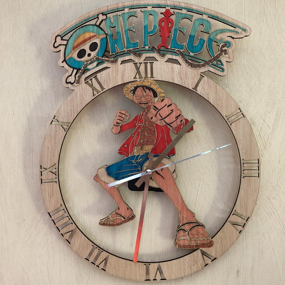 One Piece Luffy Clock, SVG, DXF Digital Files, Laser Cut Luffy ...