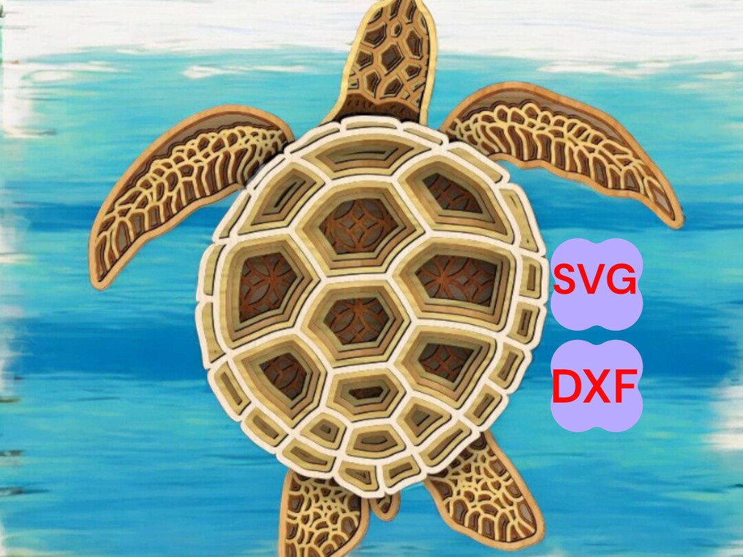 Turtle Svg Multilayer/ Laser Cut / 3D Layer / Plywood Cutting / Paper ...