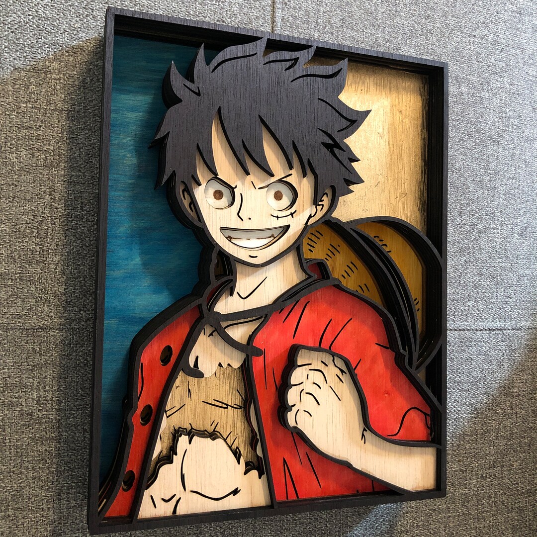 One Piece SVG Luffy, SVG Digital Files, DXF, 7 Layer 3D, Luffy ...