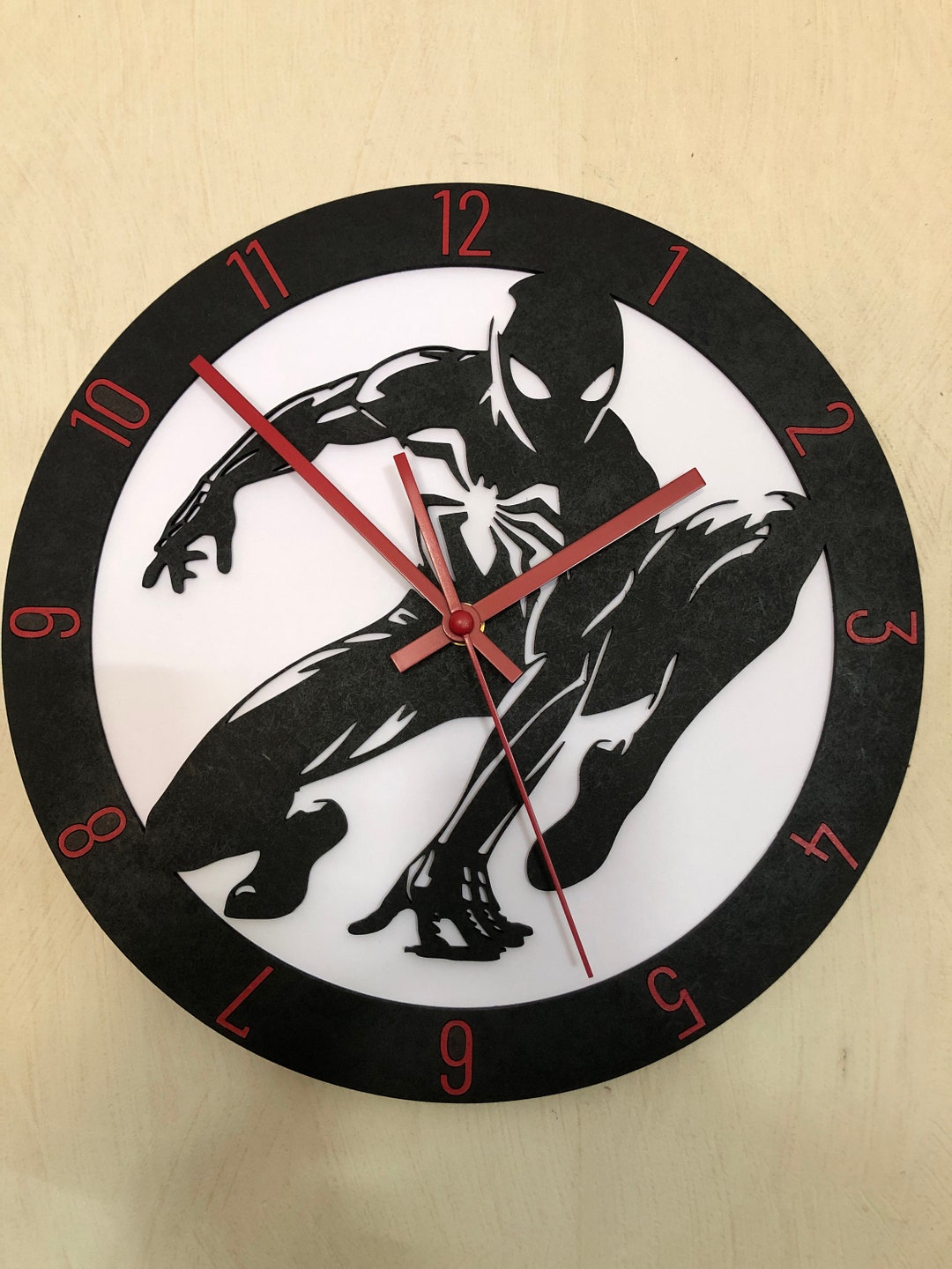 Spiderman Clock, Spider Man, SVG DXF Digital Files, Laser Cut on Wood ...