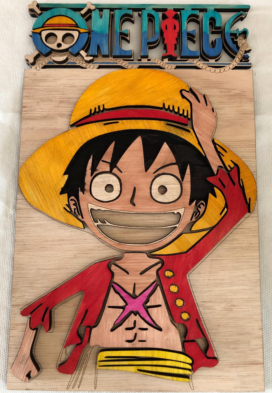 One Piece Luffy Painting, Svg, Dxf Digital Files for Laser Cutting, 3d ...