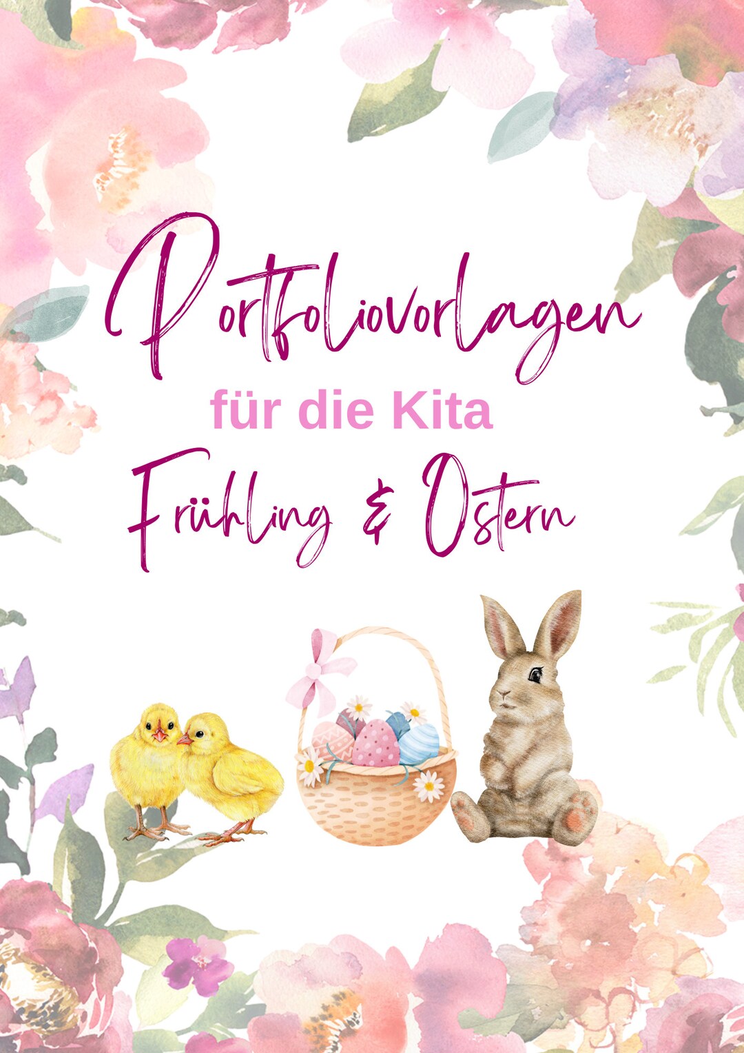 Portfolio Templates Spring Easter Daycare Print PDF Download ...