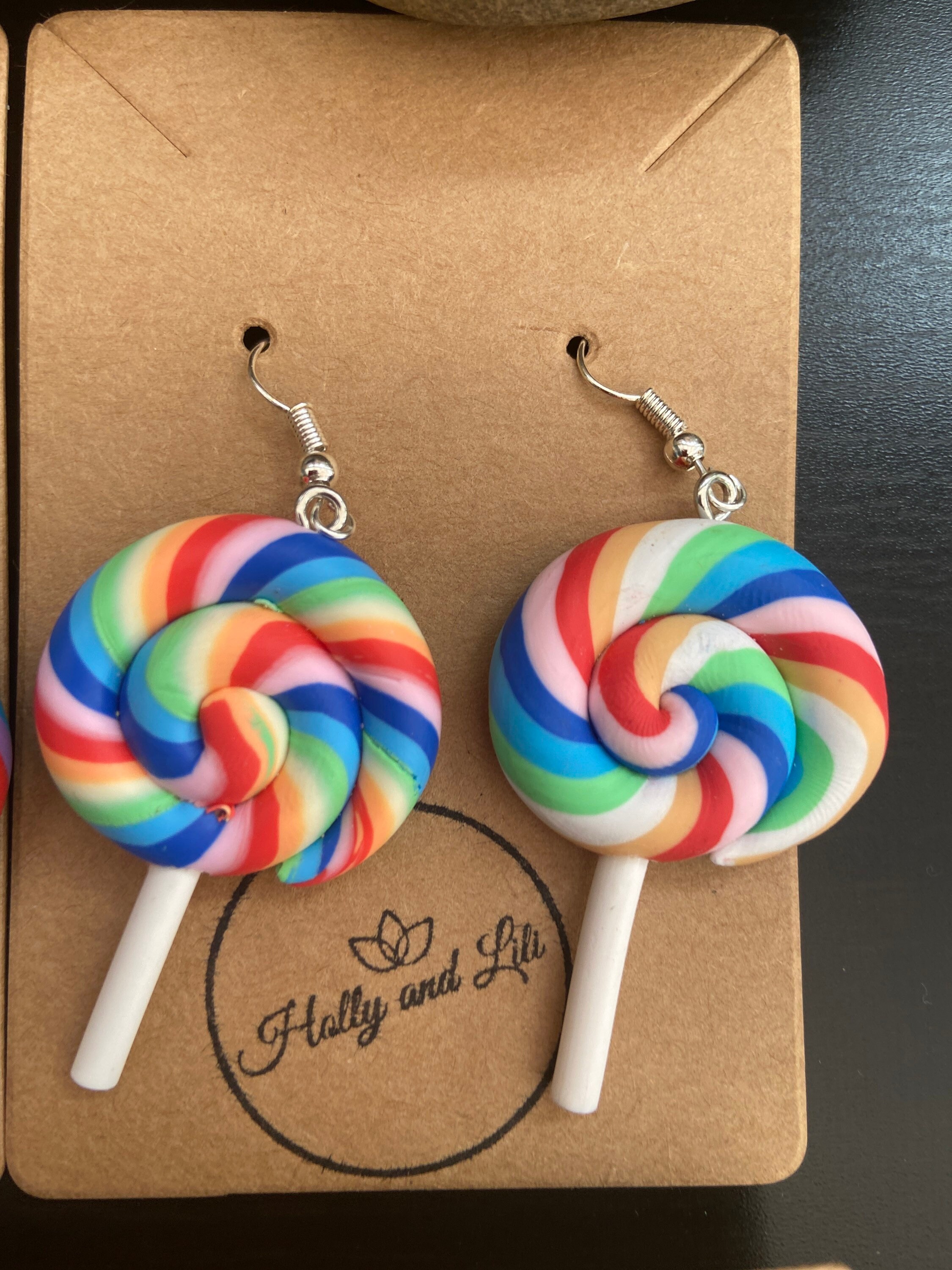 Lollipop Style Novelty Earrings Personalise Your Earrings Etsy