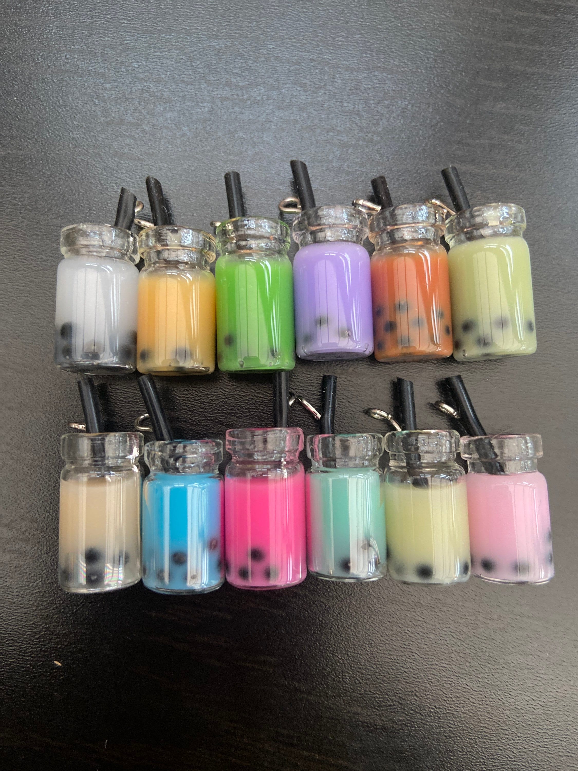 Bubble Tea Novelty Keyrings, Bubble Tea Keychains, Zipper Chains, Boba ...