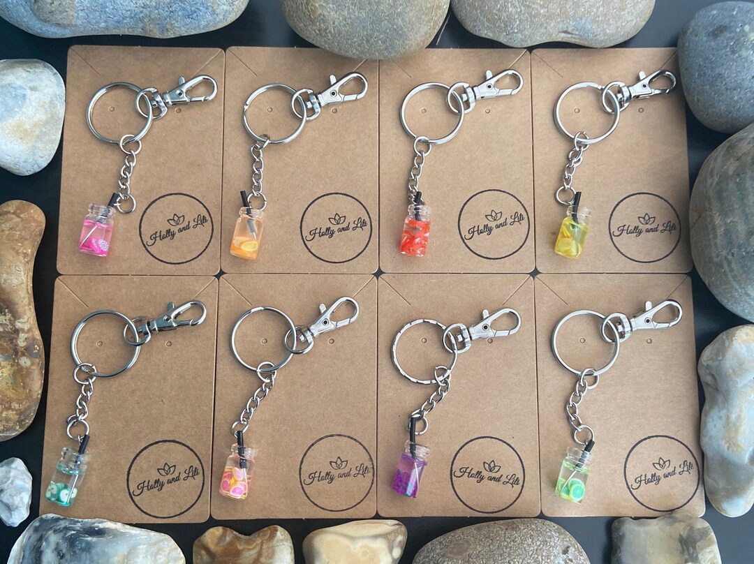 Fruit Water Boba Tea Keychain: Personalized BFF Gift - Etsy UK