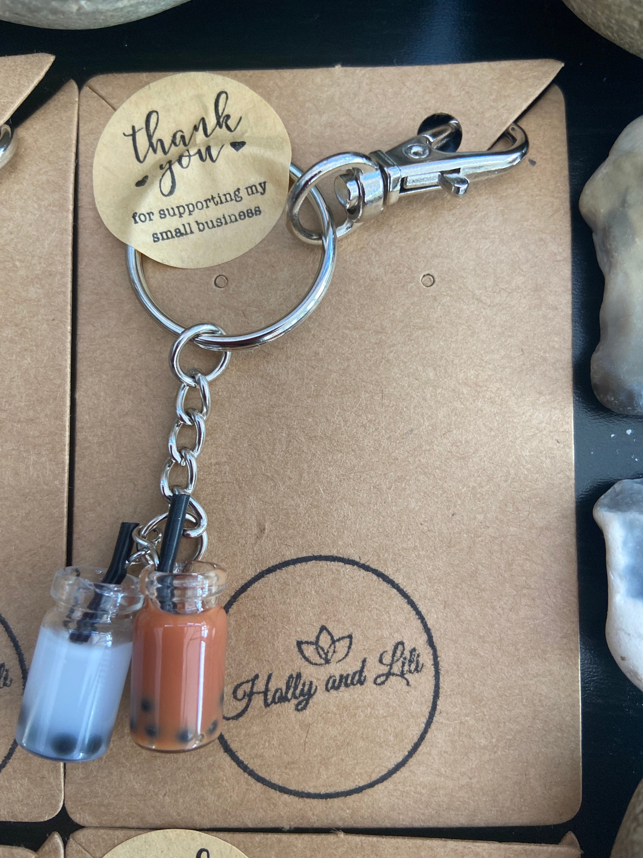 Double Bubble Tea Novelty Keyrings Choose From Many Styles | Etsy UK