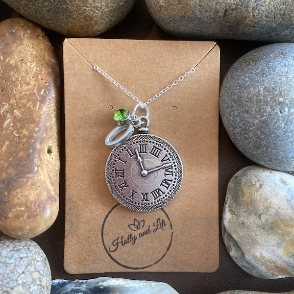 Clock Necklace - Etsy