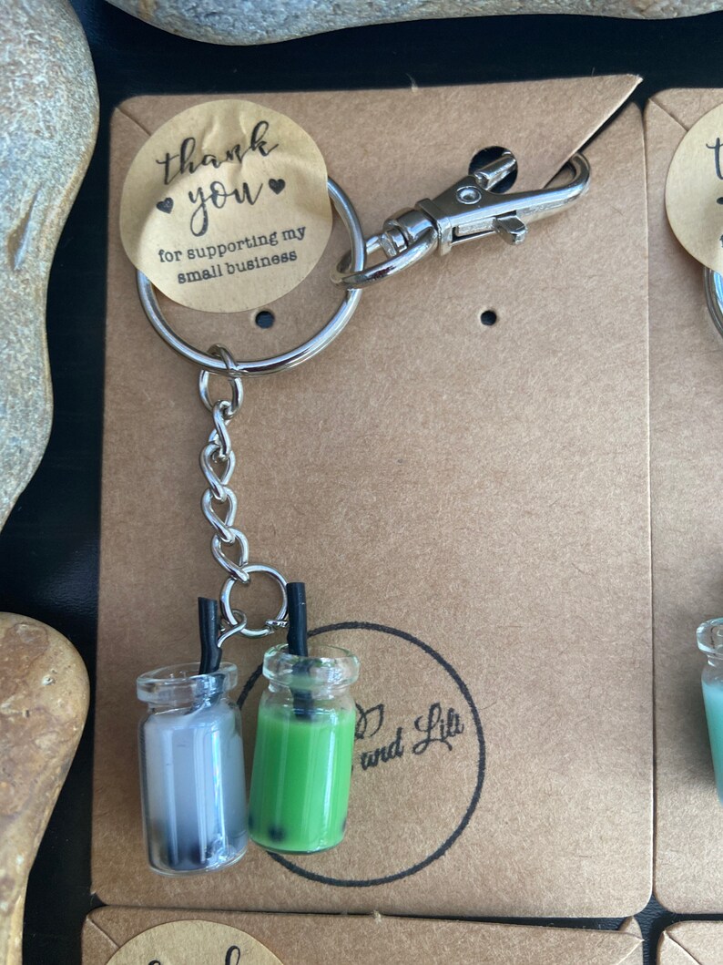 Double Bubble Tea Novelty Keyrings Choose From Many Styles | Etsy UK