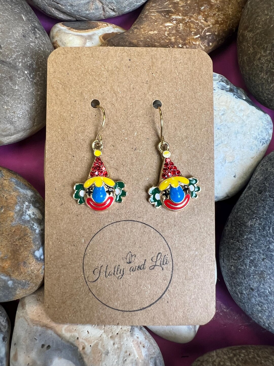 Joker Earrings, Personalised Hooks, Jokers, Joker Hoops, Personalised ...