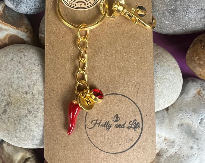 Red Chili Pepper Keychain Foodie Gift Culinary Gift Pepper Keyring ...