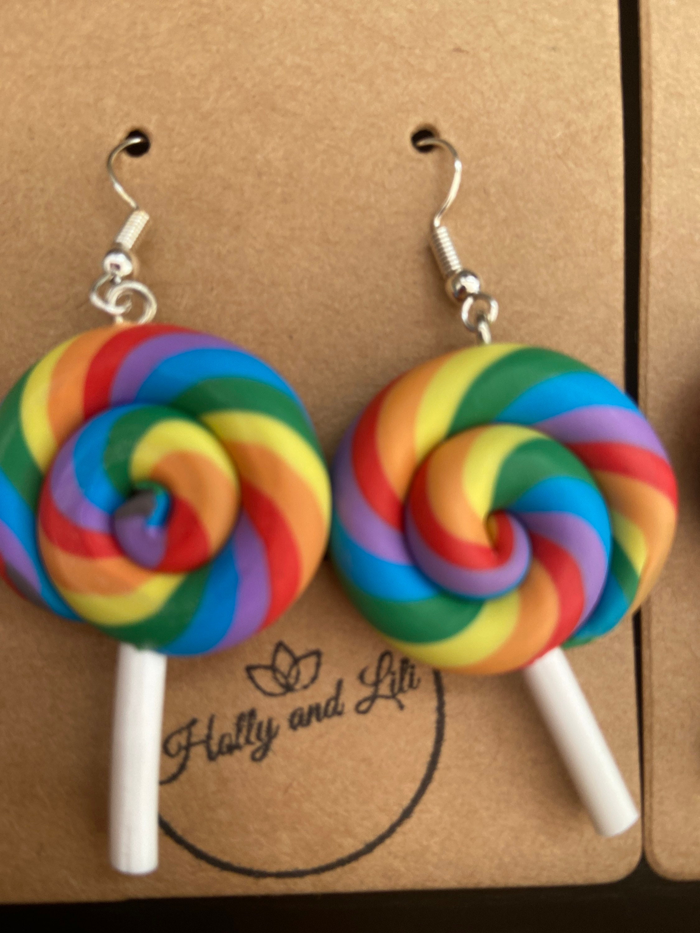 Lollipop Style Novelty Earrings Personalise your earrings | Etsy