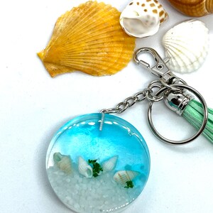 Ocean Keychain, Seashell, Sand and Beach Gifts, Seashore, Driver Gift ...