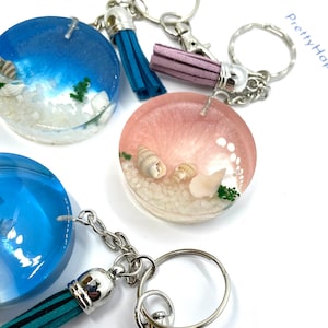 Ocean Keychain, Seashell, Sand and Beach Gifts, Seashore, Driver Gift ...