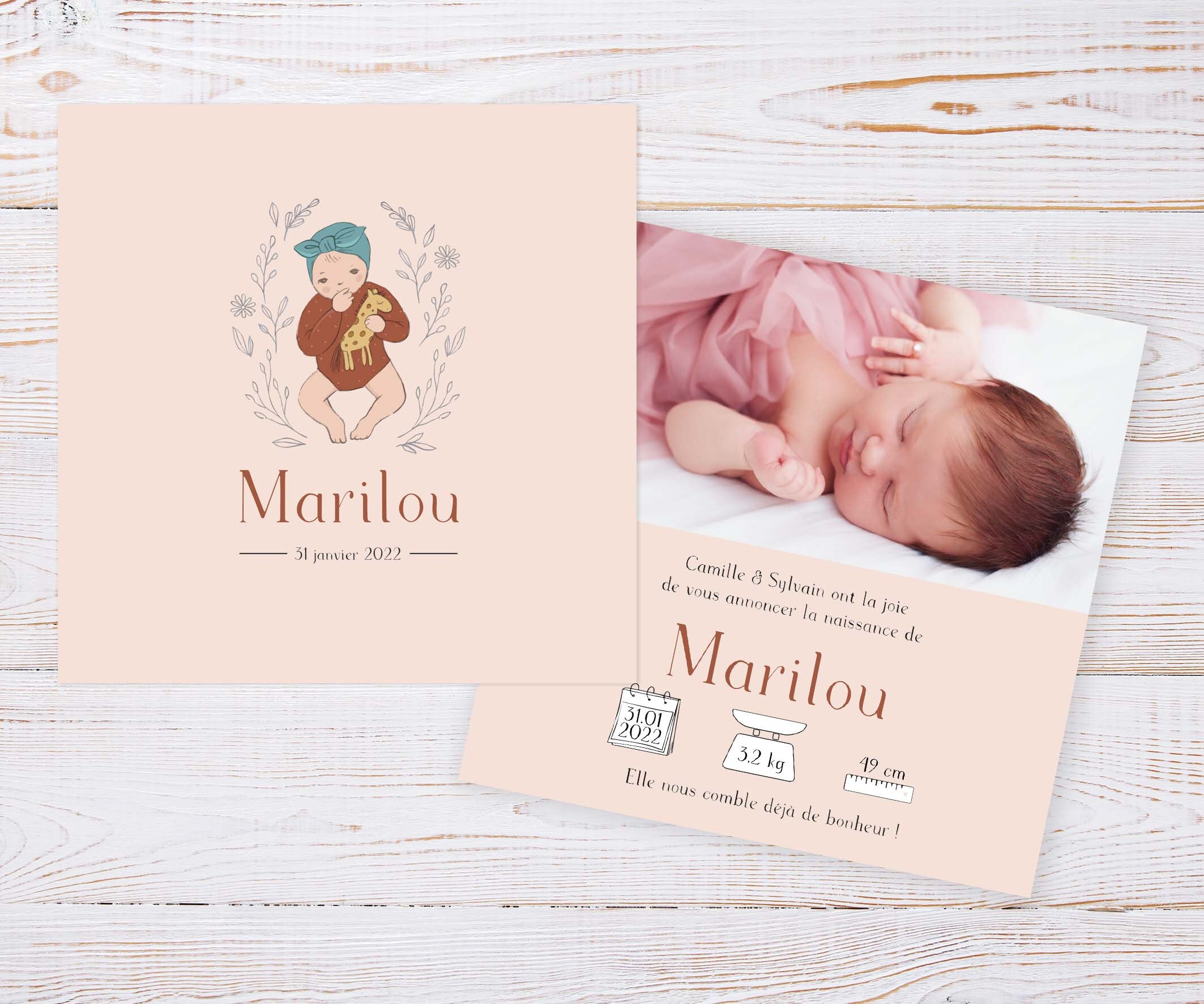 Announce Birth Daughter Birth Announcement Communicate Modern ...