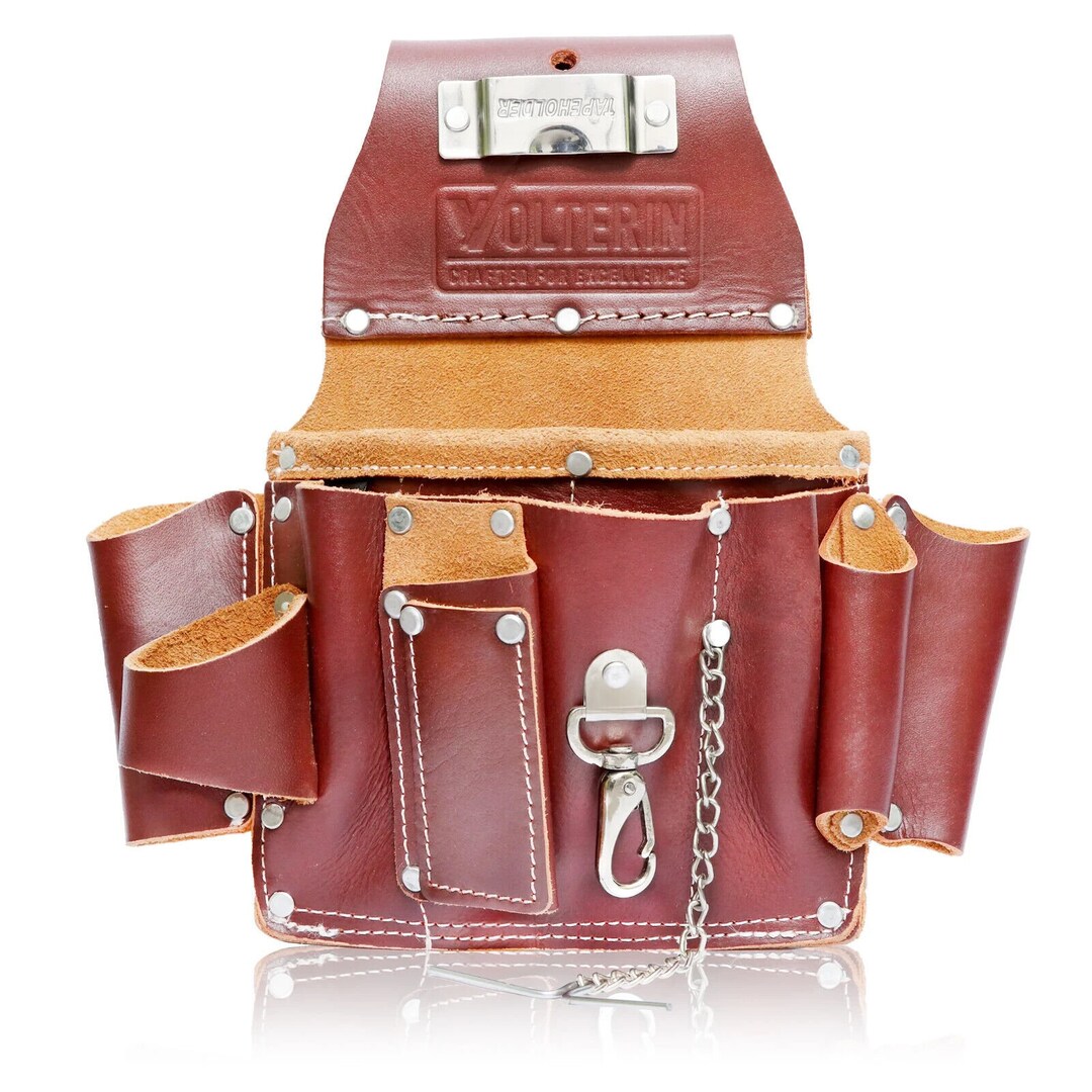 Leather Electrician Tool Pouch: 8-pocket Heavy-duty Tool Belt - Etsy
