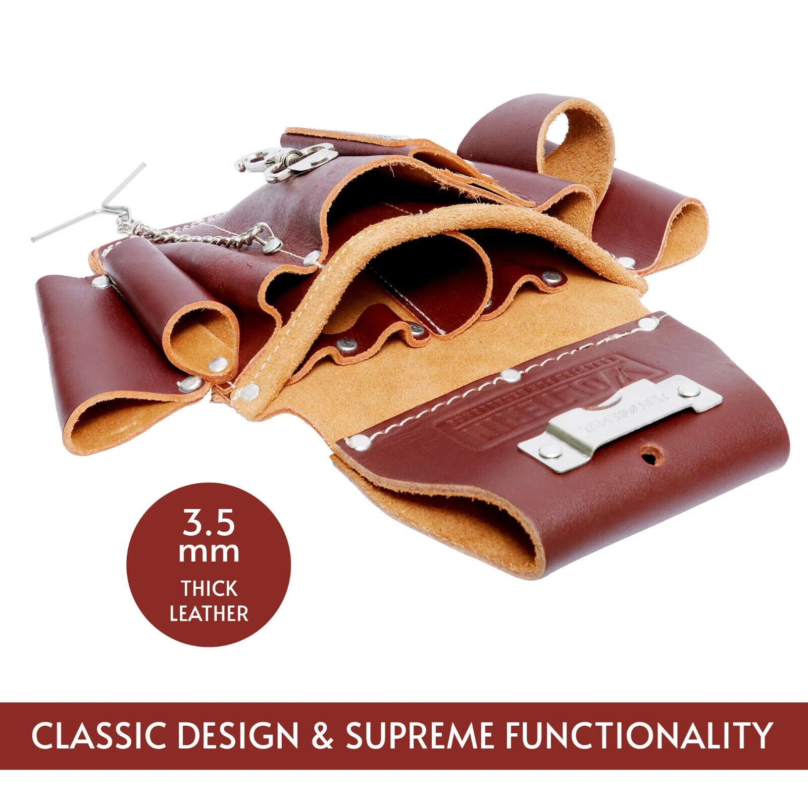 Leather Electrician Tool Pouch: 8-pocket Heavy-duty Tool Belt - Etsy