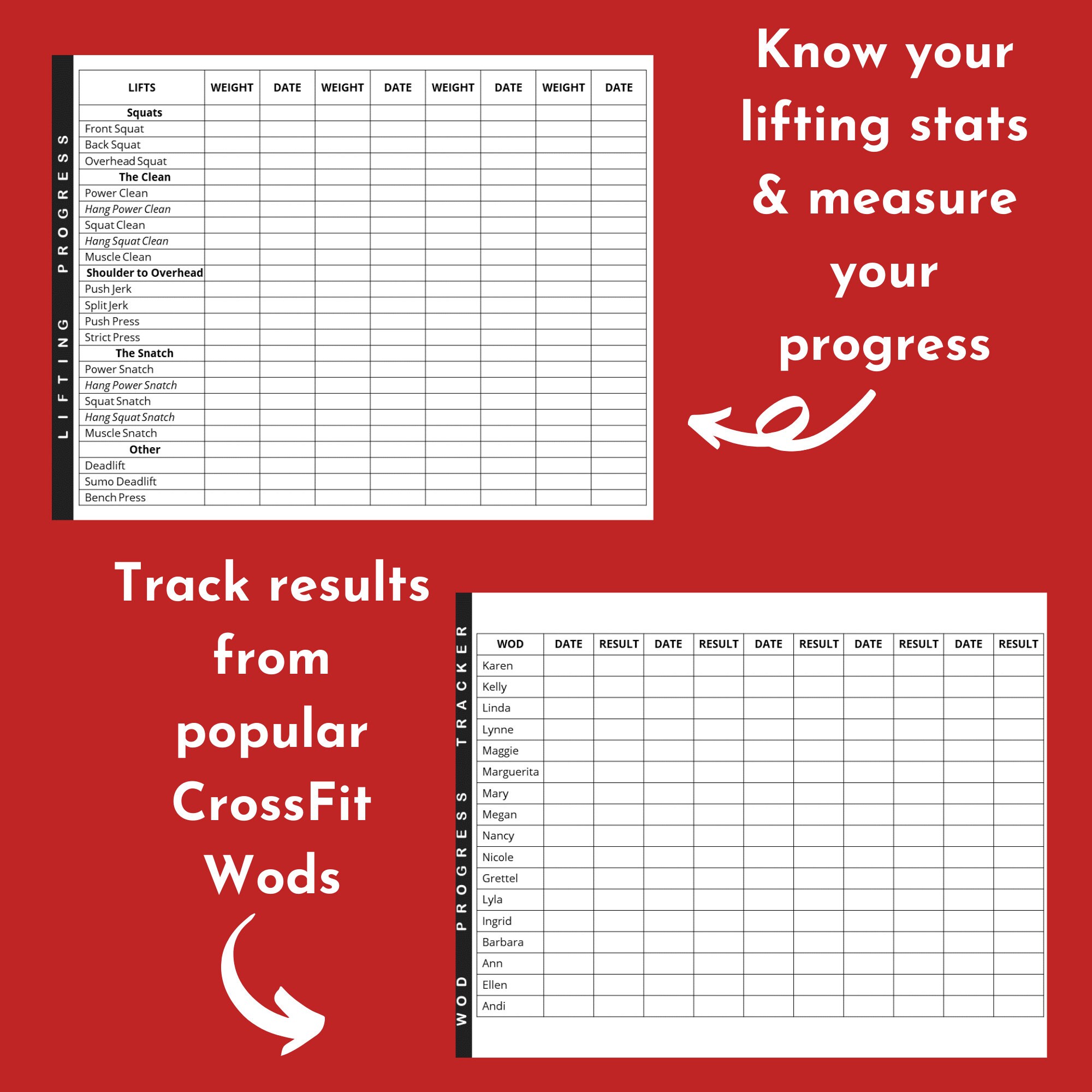 Digital Strength Training & CrossFit Fitness Planner Workout - Etsy España
