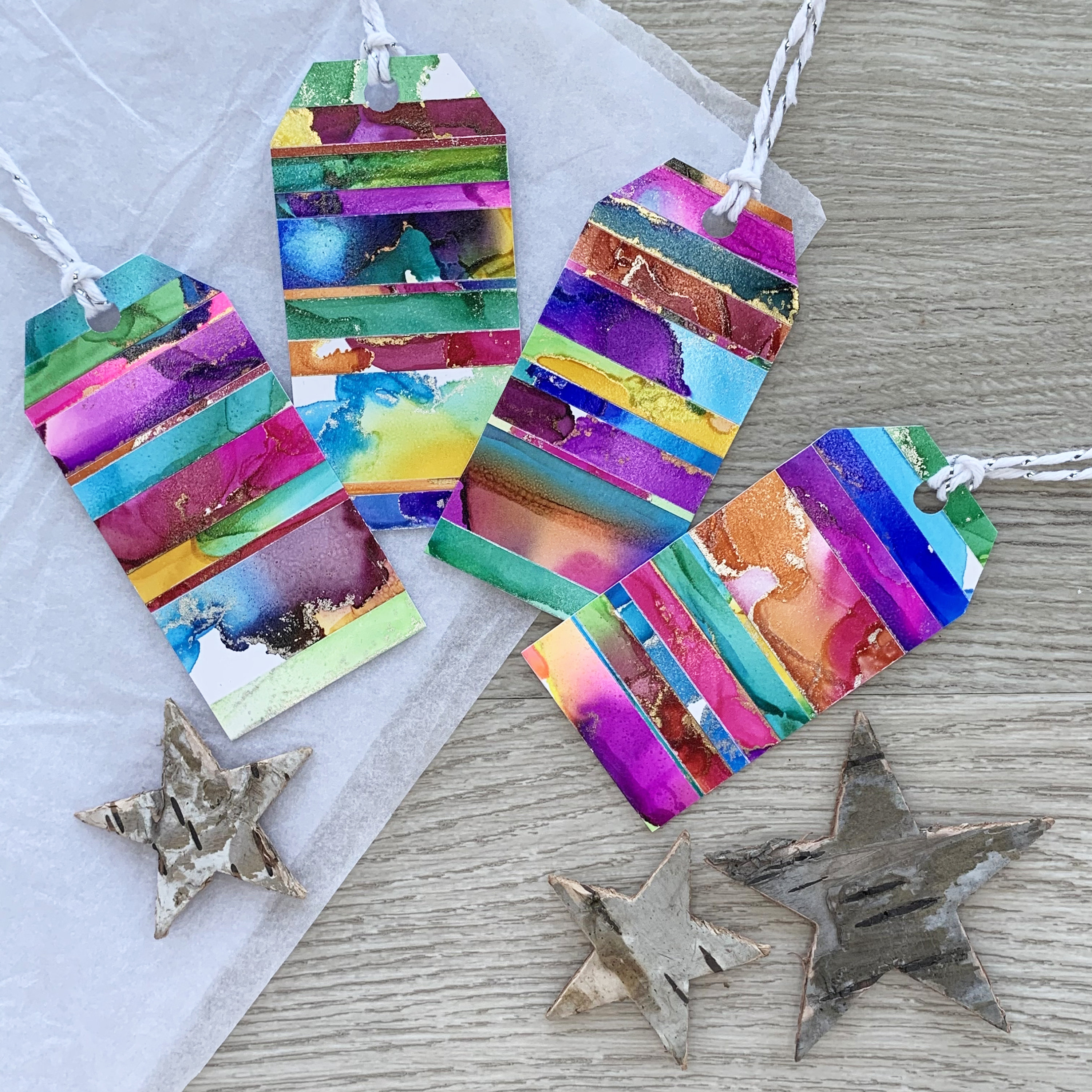 Handmade Alcohol Ink Gift Tags - Etsy