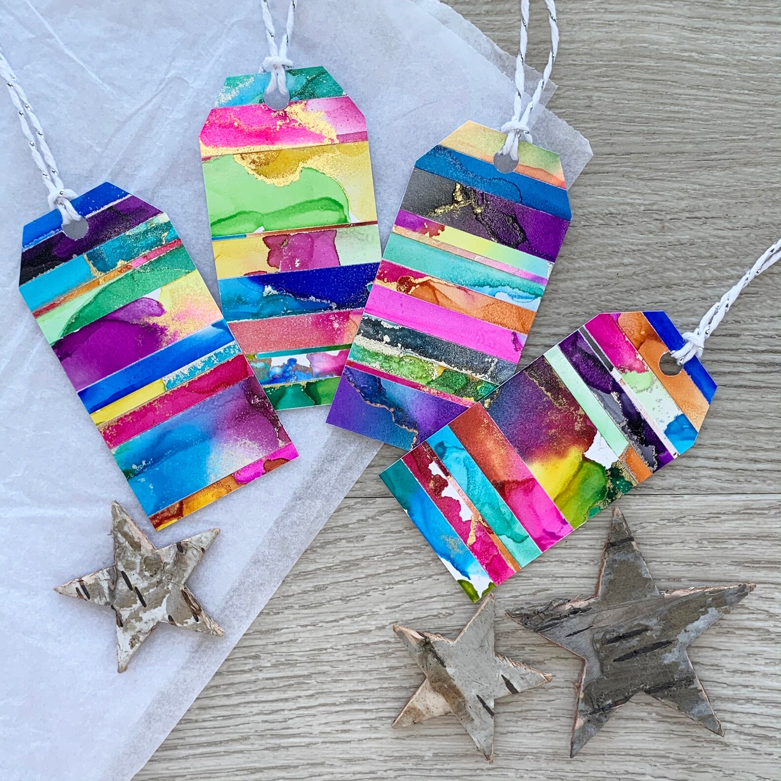 Handmade Alcohol Ink Gift Tags - Etsy
