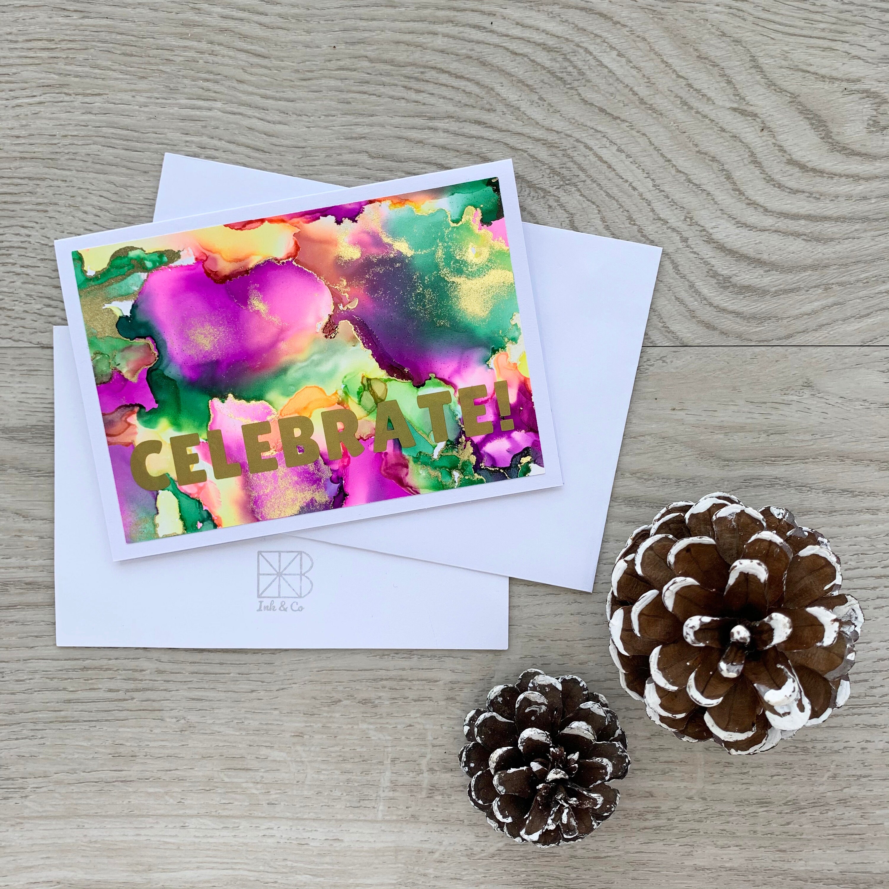 Handmade Alcohol Ink A6 Birthday Cards - Etsy