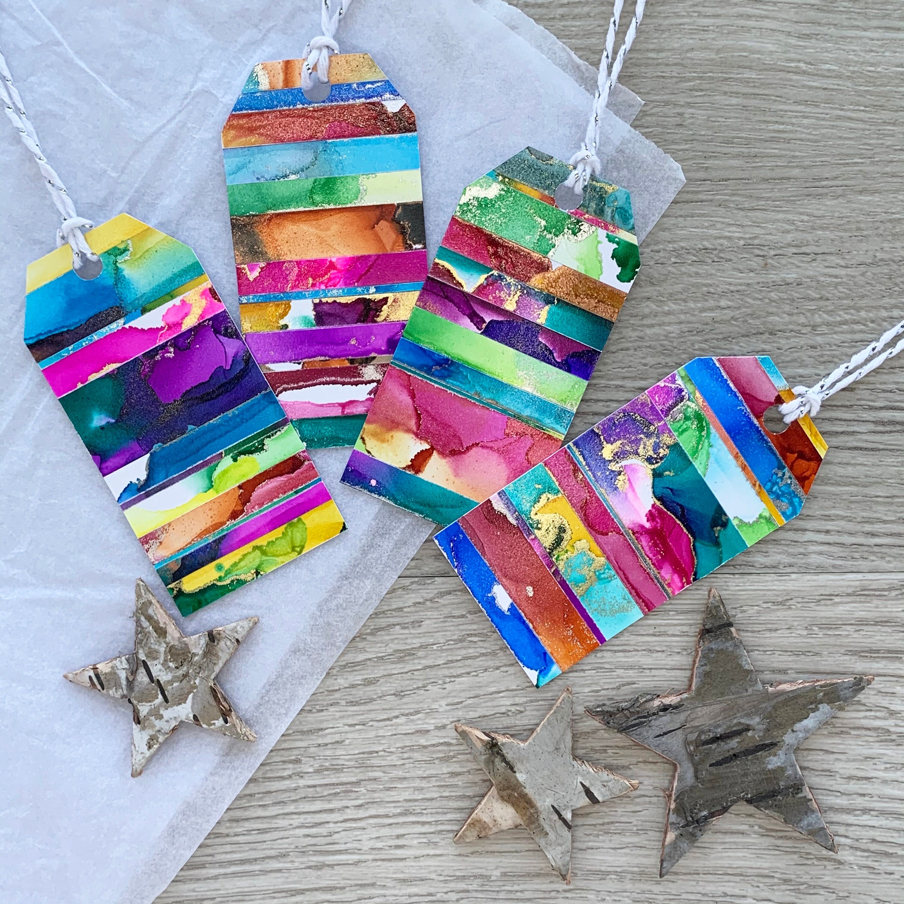 Handmade Alcohol Ink Gift Tags - Etsy