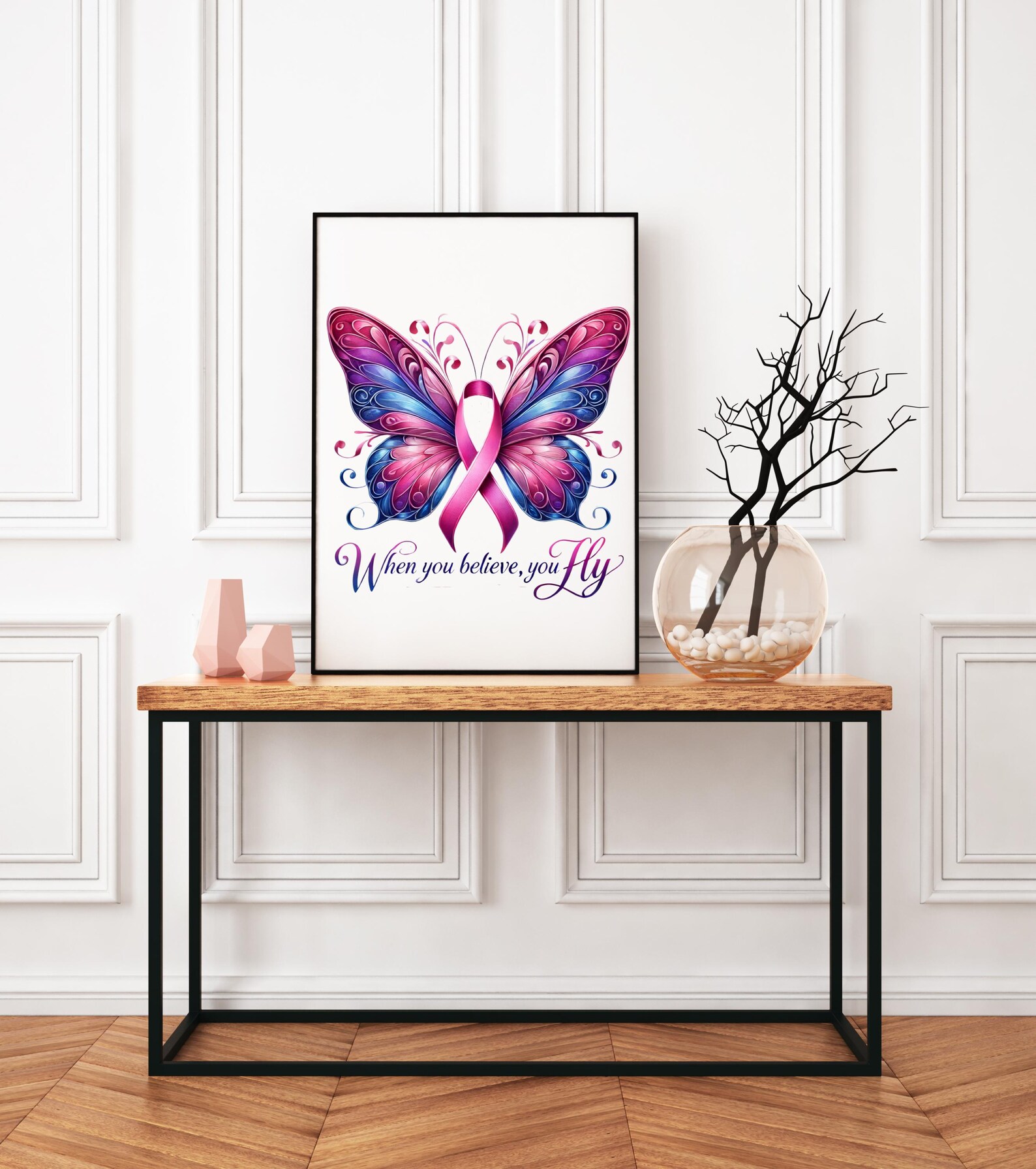 Breast Cancer Awareness Butterfly PNG, Pink Ribbon SVG, When You ...