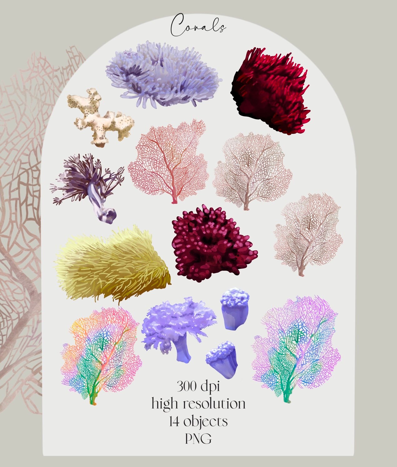 Watercolor Underwater Animals Clipart Nautical PNG. Instant - Etsy