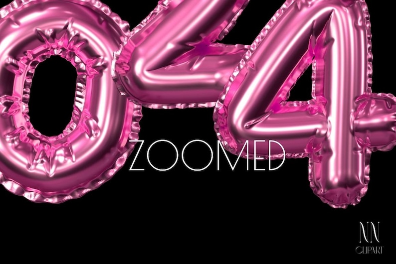 Number Balloons 2024 Clipart, Happy New Year Clipart, New Year 2024 ...