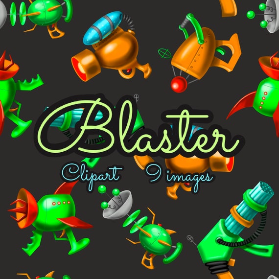 Blaster Clipart Laser Guns PNG Blaster Ray | Etsy