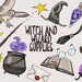 Magic Clipart Witch and Wizard Supplies Halloween Clipart PNG - Etsy