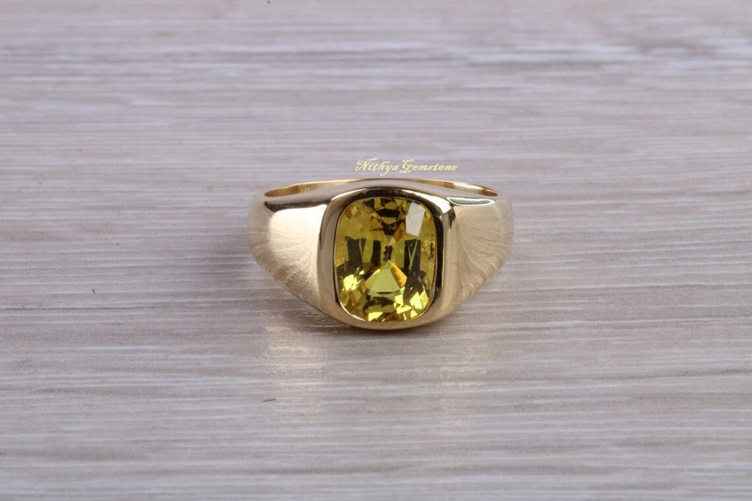 Natural Certified Yellow Sapphire/ Pukhraj Panchadhatu Rashi Ratan ...