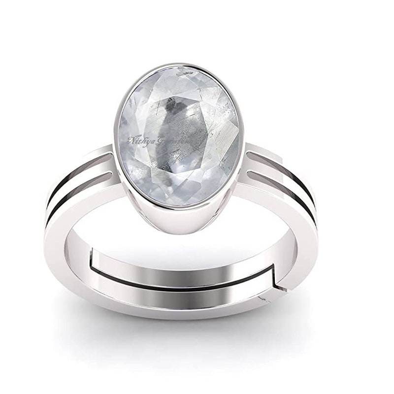 White Sapphire Ring - Etsy