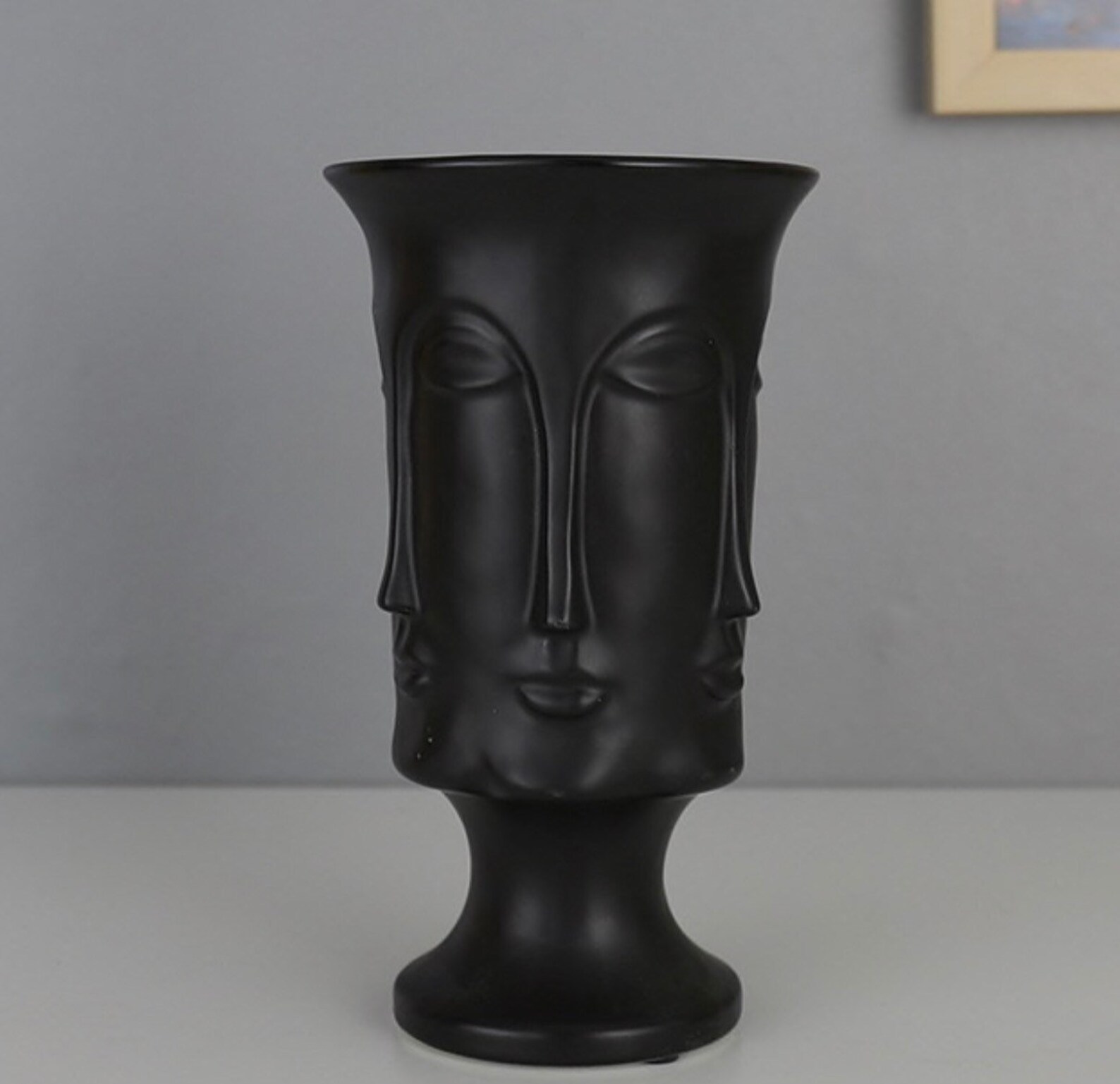 Ceramic Long Multiple Face Vase - Etsy