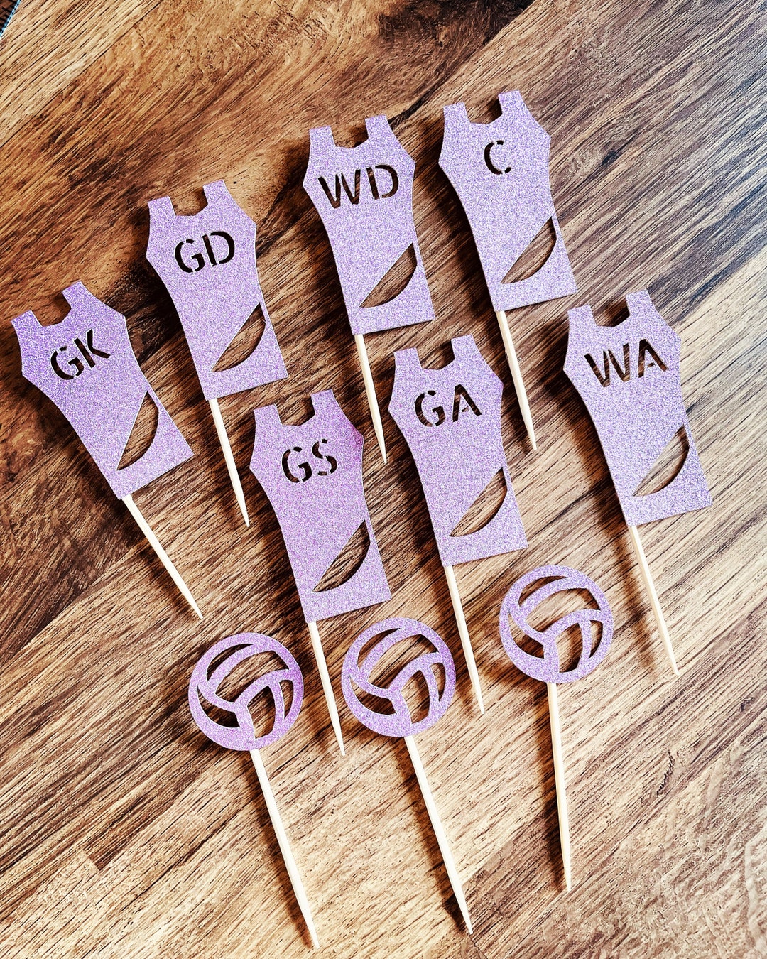 Netball Cupcake Toppers 10 Pack - Etsy