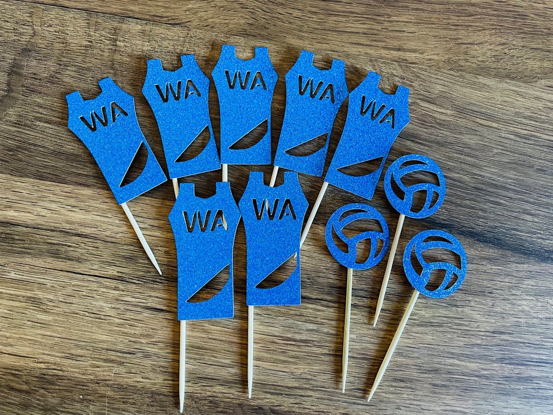 Netball Cupcake Toppers (10 Pack) - Etsy UK