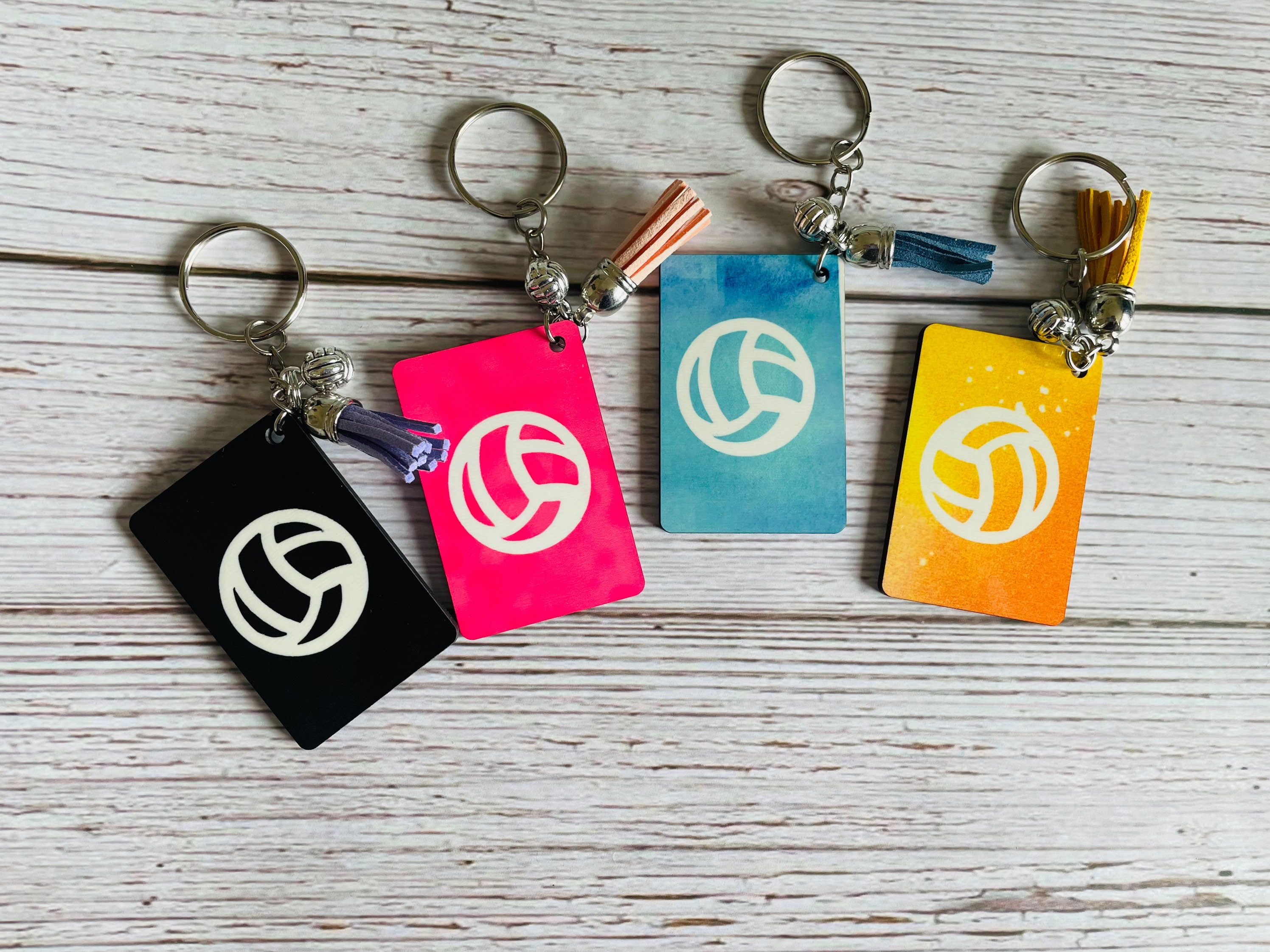 Netball Keyring Various Colours Double Sided With Netball Charm ...