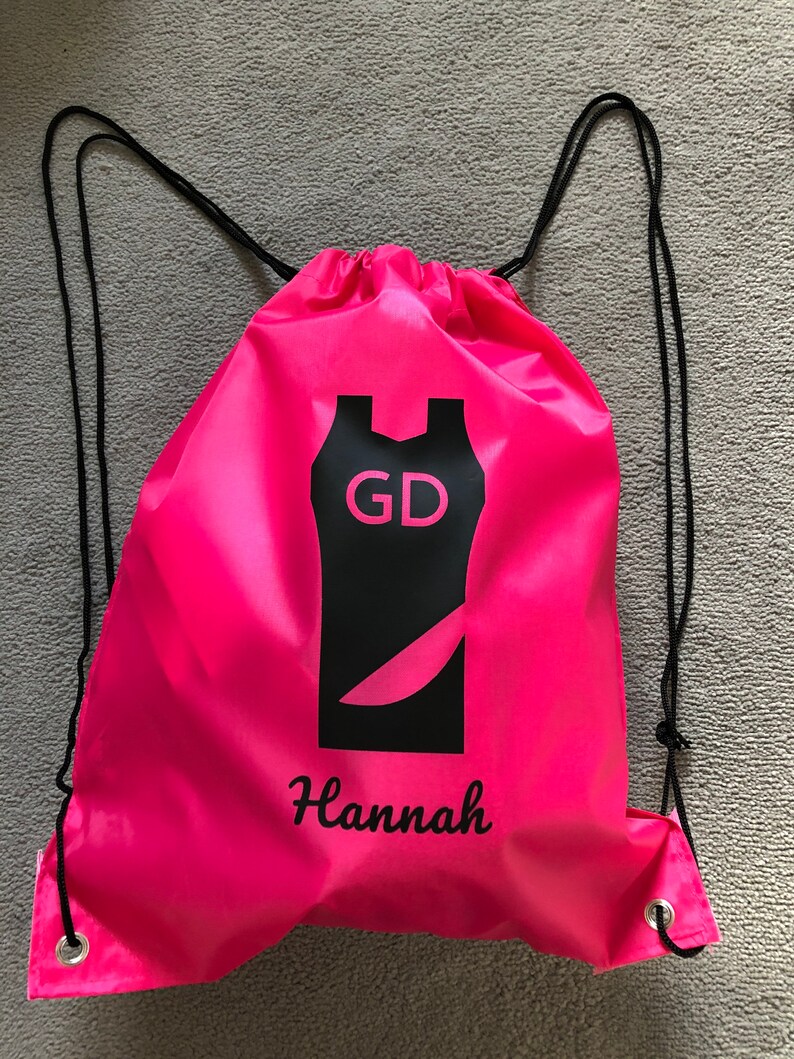 Netball Nylon Drawstring Bag Personalised With Position and Name - Etsy