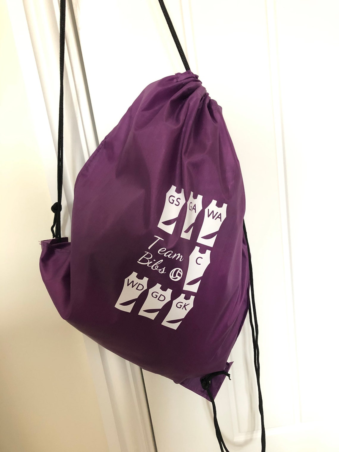 Netball Nylon Drawstring Team Bib Bag - Etsy Australia