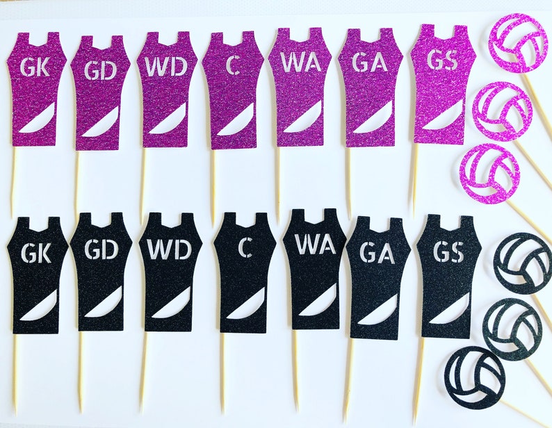 Netball Cupcake Toppers 10 Pack - Etsy