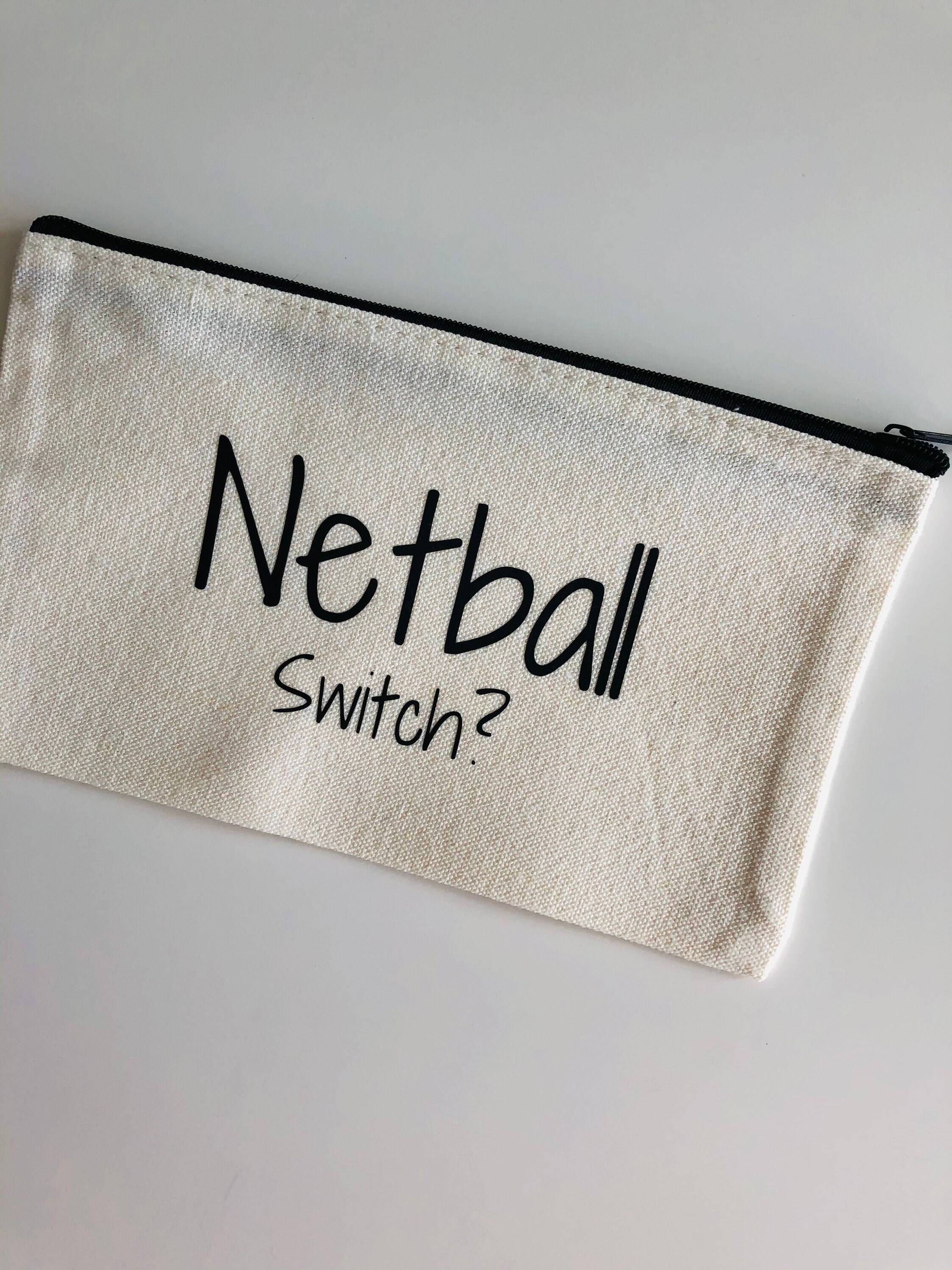 Netball Gift Small Cosmetic Bag Purse Various Phrases Optional Add on ...