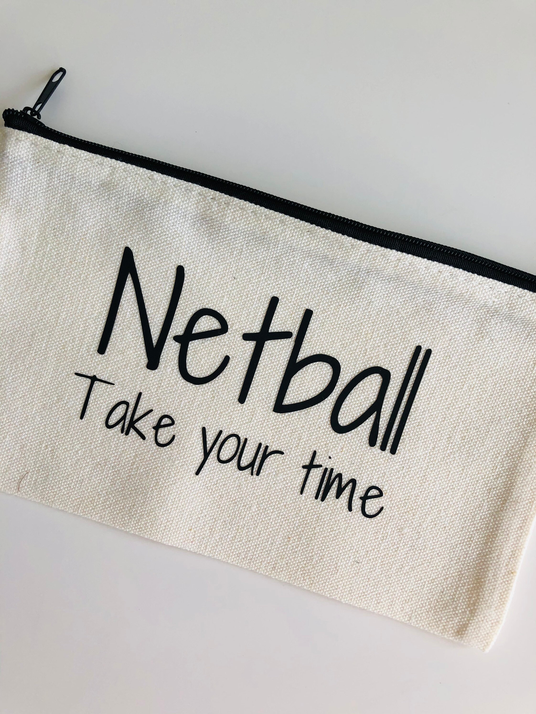 Netball Gift Small Cosmetic Bag Purse Various Phrases Optional Add on ...