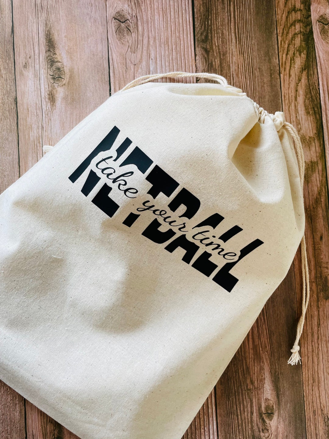 Netball Cotton String Bag Netball Kit Sports Gift Choice of Colour ...