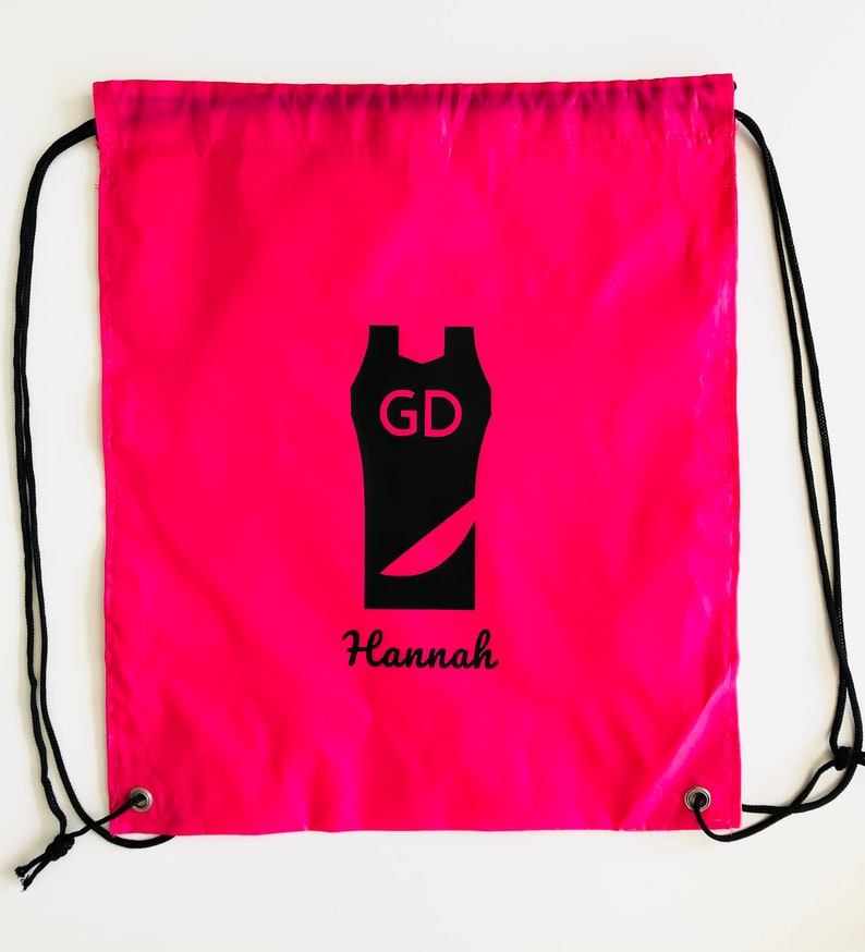 Netball Nylon Drawstring Bag Personalised With Position and Name - Etsy