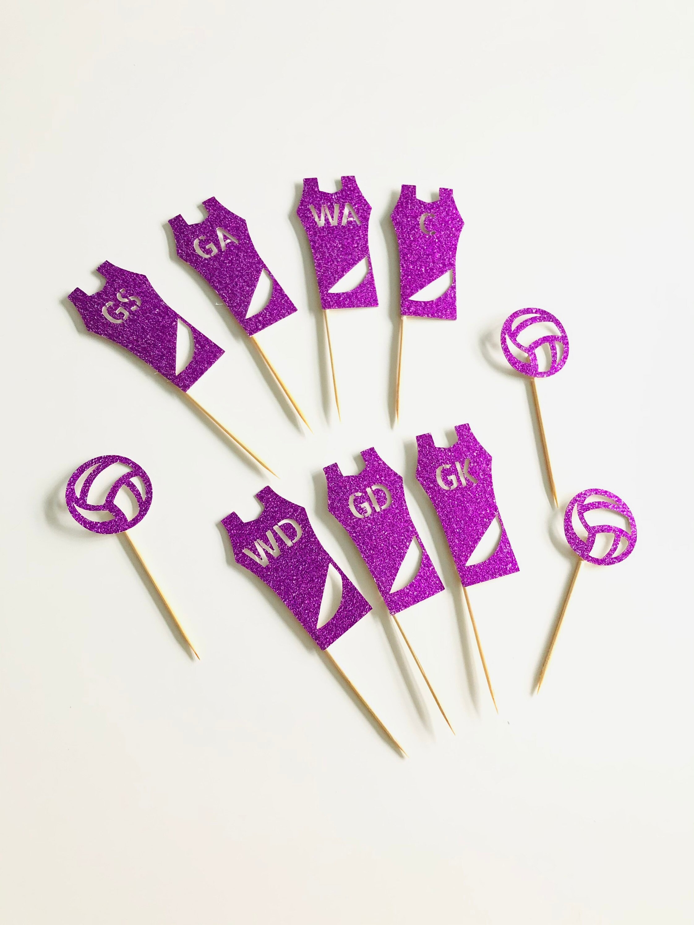 Netball Cupcake Toppers 10 Pack - Etsy