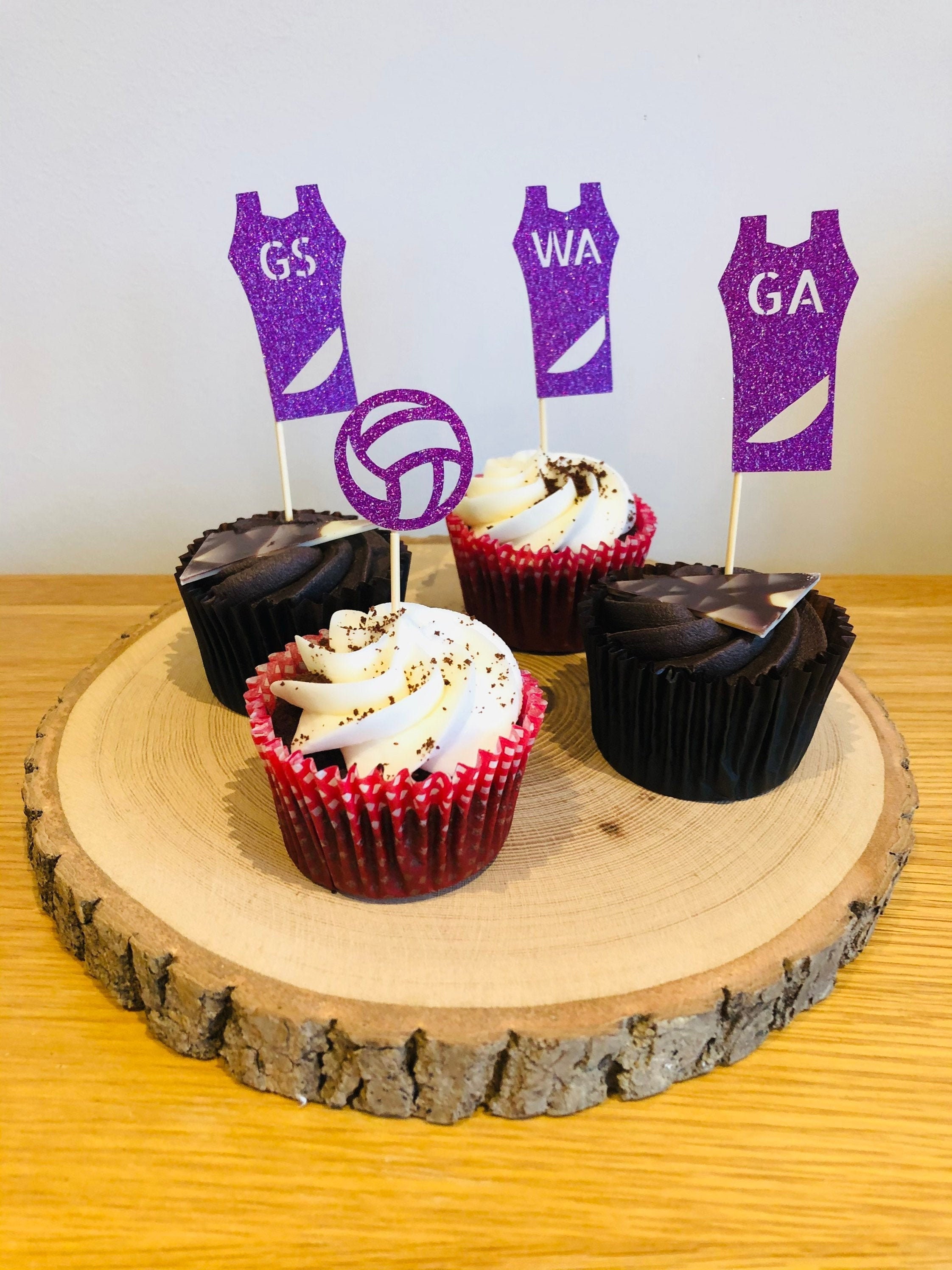 Netball Cupcake Toppers 10 Pack - Etsy