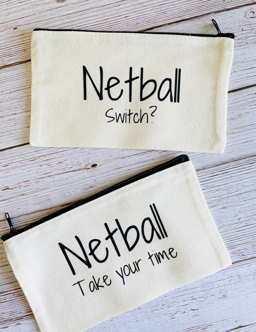 Netball Gift - Small Cosmetic Bag Purse - Various Phrases - Optional ...