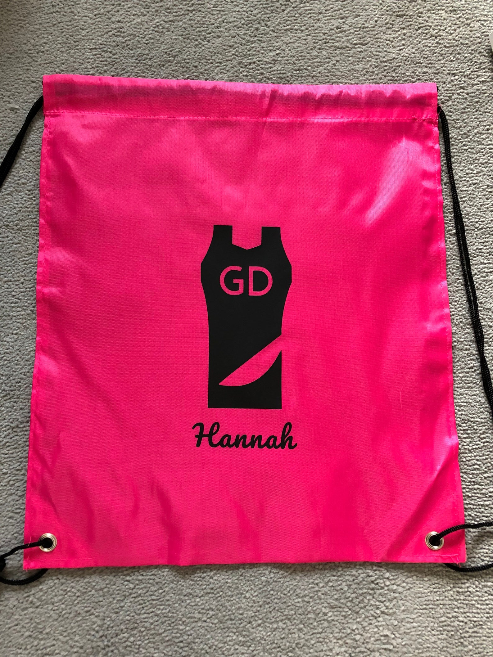 Netball Nylon Drawstring Bag Personalised With Position and Name - Etsy